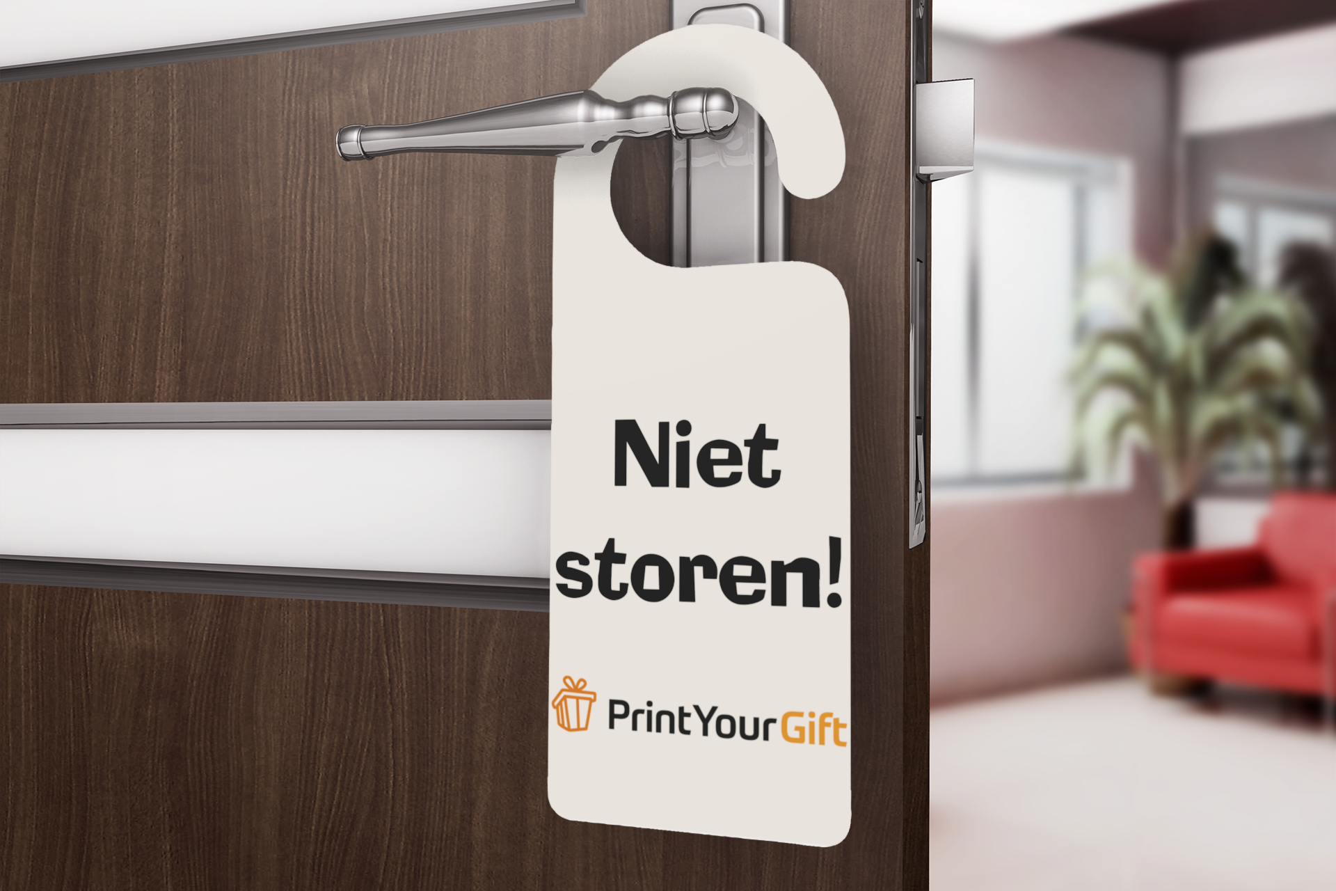 Jouw eigen deurhanger ontwerpen met foto en tekst PrintYourGift